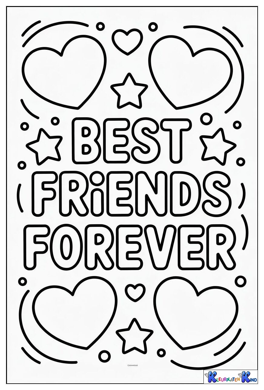 30 leuke BFF kleurplaten om gratis te printen