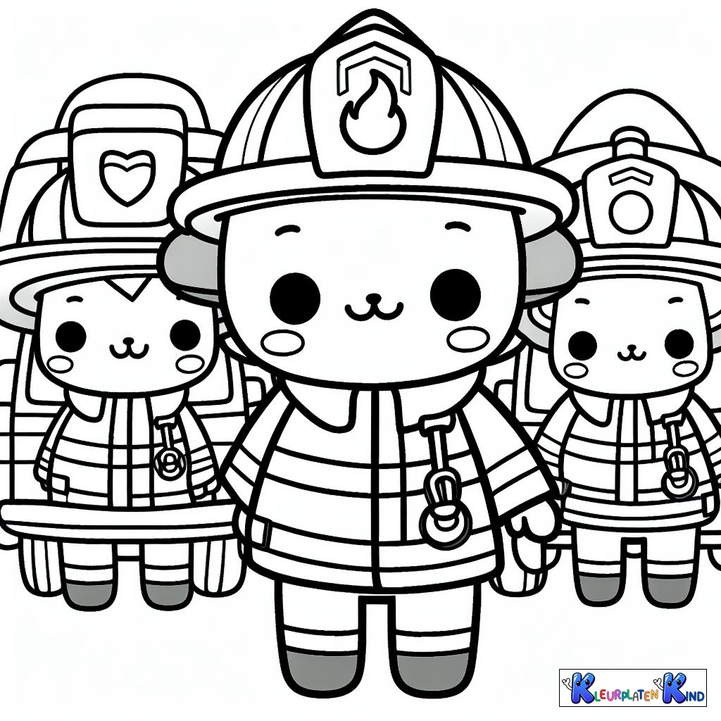 Brandweer kleurplaten prachtige gratis