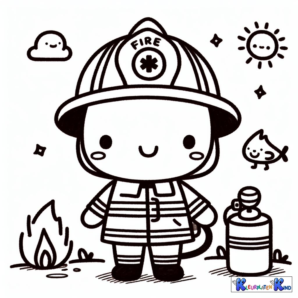 Brandweer kleurplaten prachtige gratis