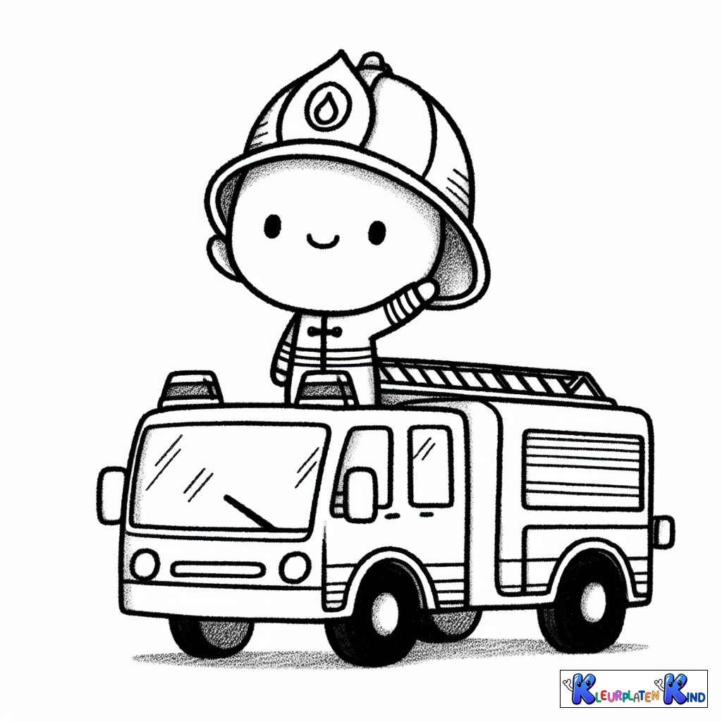 Brandweer kleurplaten prachtige gratis
