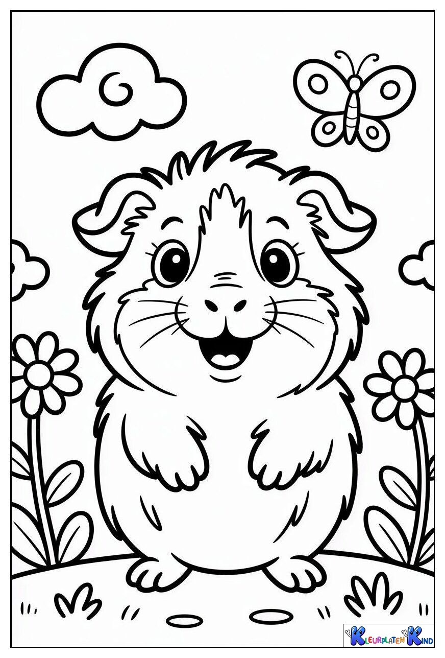 20 leuke cavia kleurplaten om gratis te printen