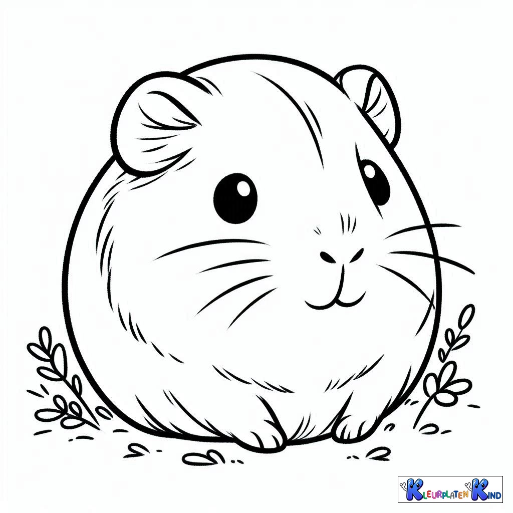 20 leuke cavia kleurplaten om gratis te printen