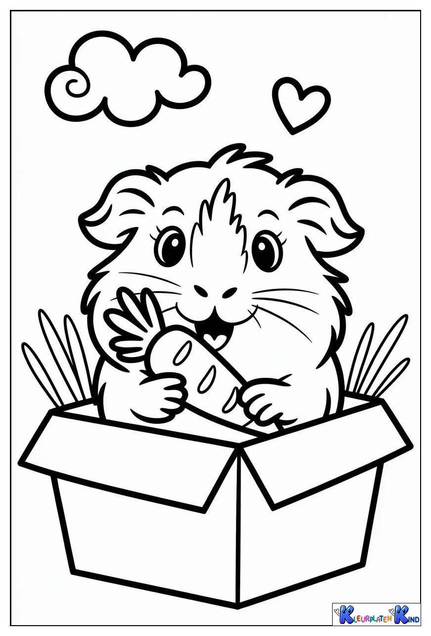 20 leuke cavia kleurplaten om gratis te printen