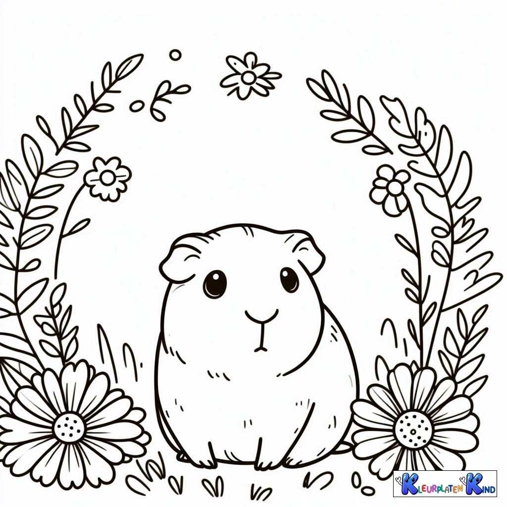 20 leuke cavia kleurplaten om gratis te printen