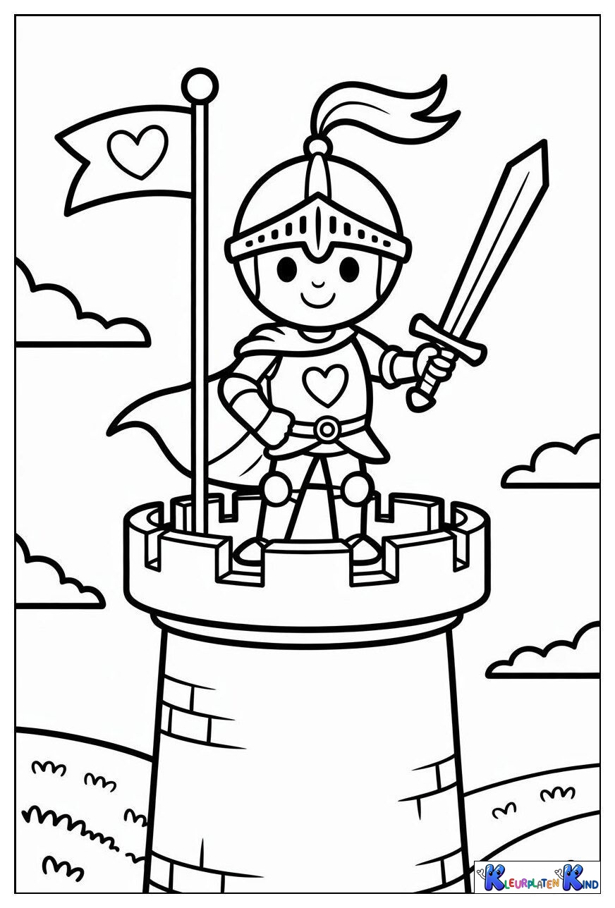 30 stoere ridder kleurplaten om gratis te printen