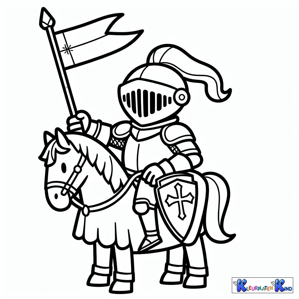 30 stoere ridder kleurplaten om gratis te printen