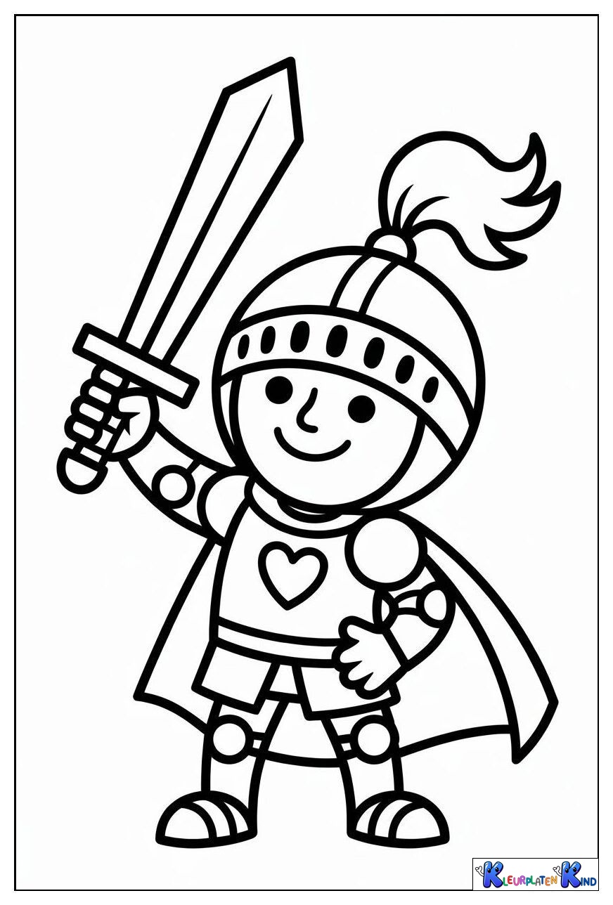 30 stoere ridder kleurplaten om gratis te printen