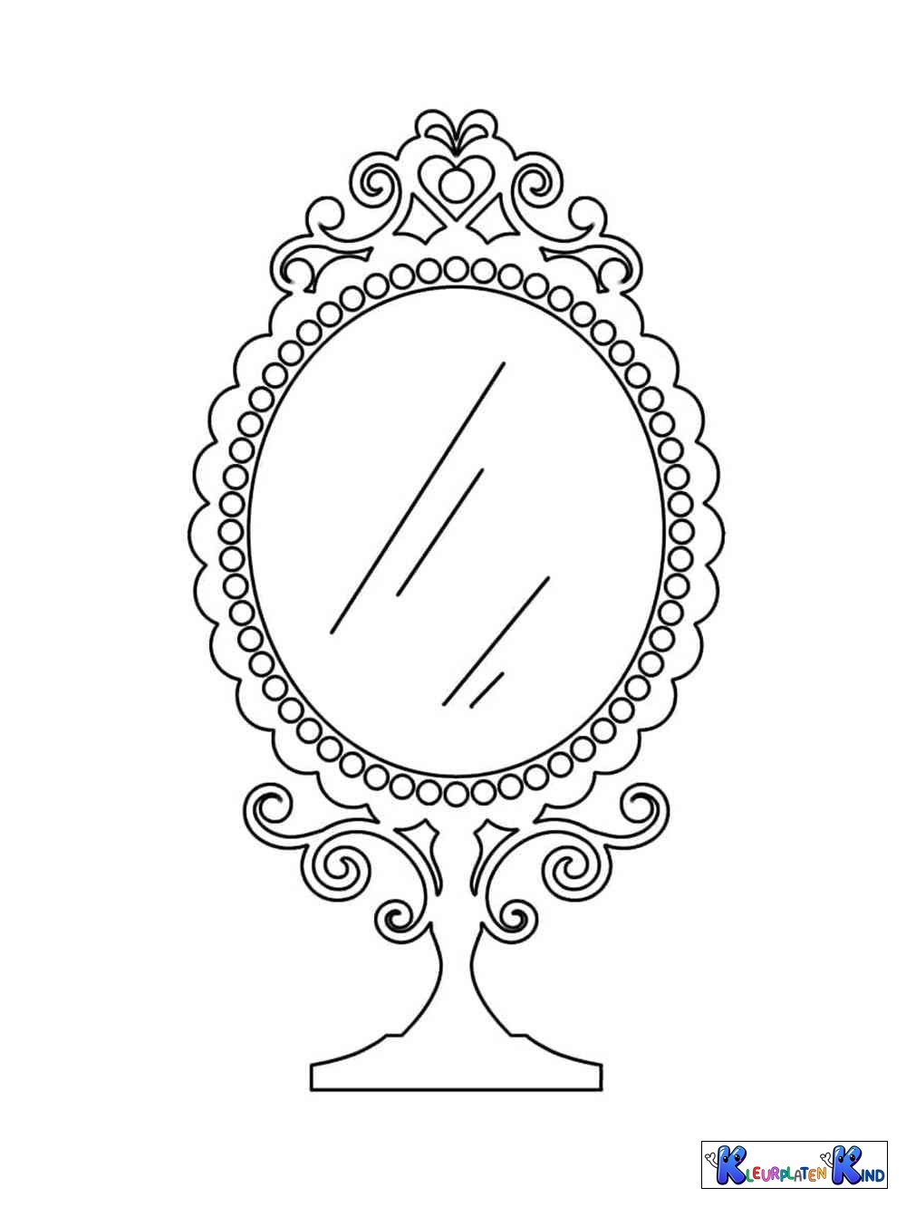 18 prachtige spiegel kleurplaten om gratis te printen