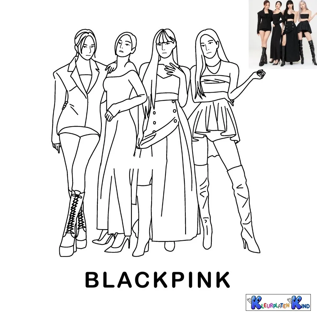 22+ Blackpink kleurplaten prachtige gratis kleurplaat 2025