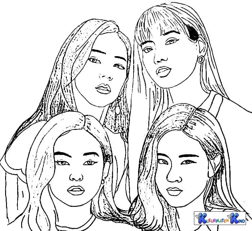 22+ Blackpink kleurplaten prachtige gratis kleurplaat 2025