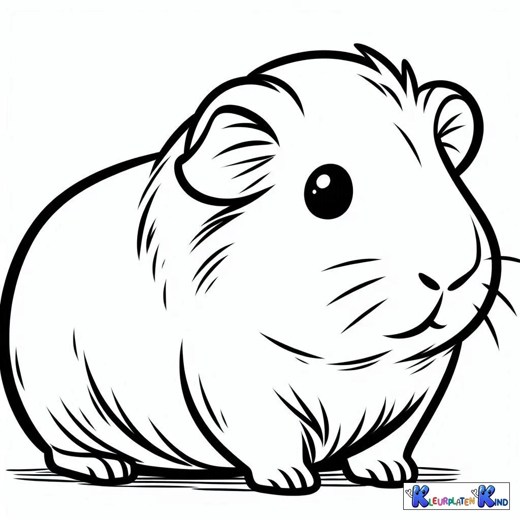 20 leuke cavia kleurplaten om gratis te printen