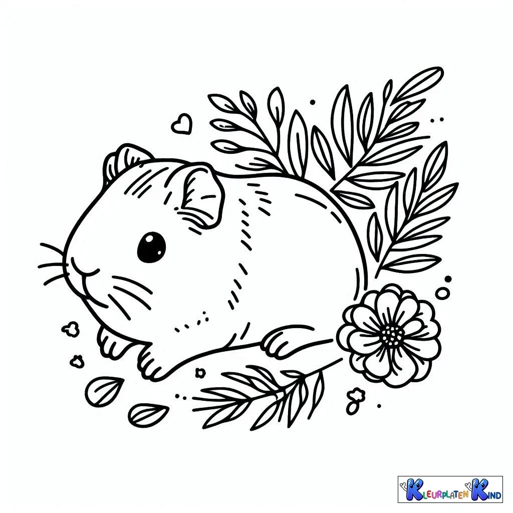 20 leuke cavia kleurplaten om gratis te printen