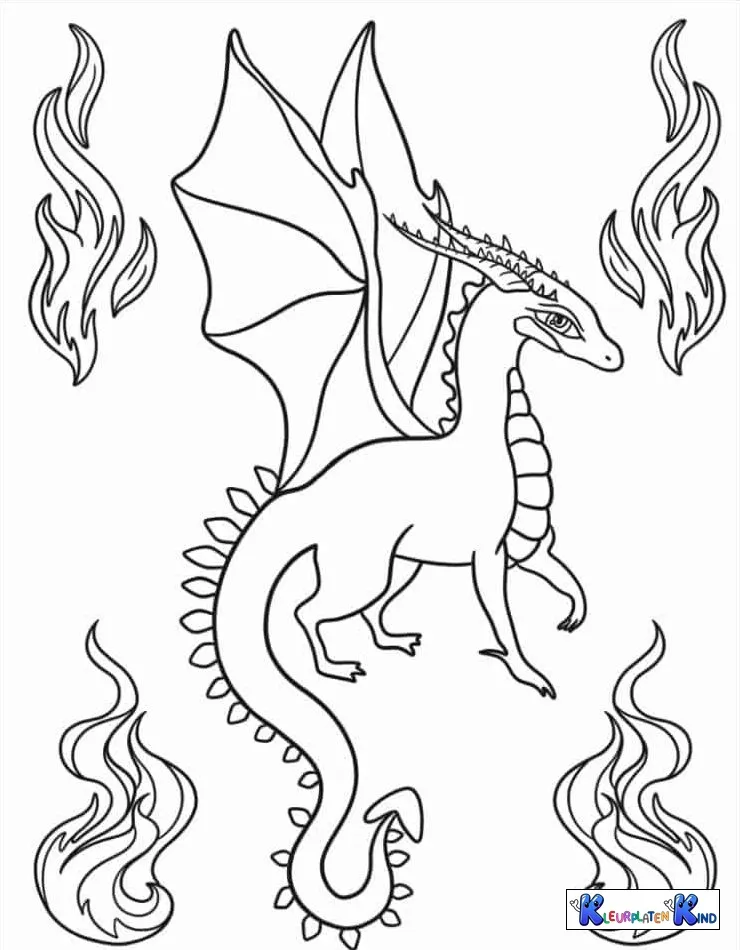 19 Draak kleurplaten prachtige gratis