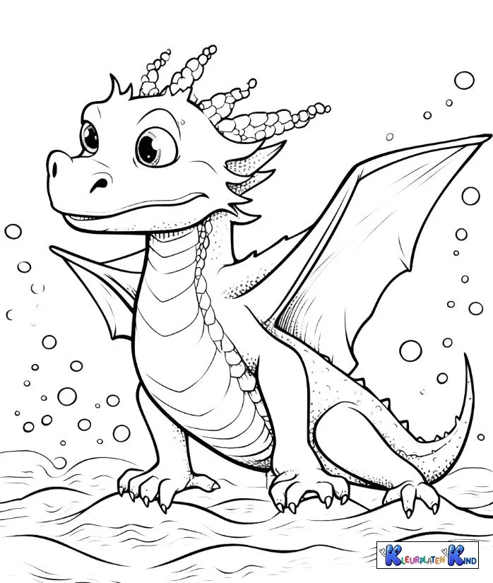 19 Draak kleurplaten prachtige gratis