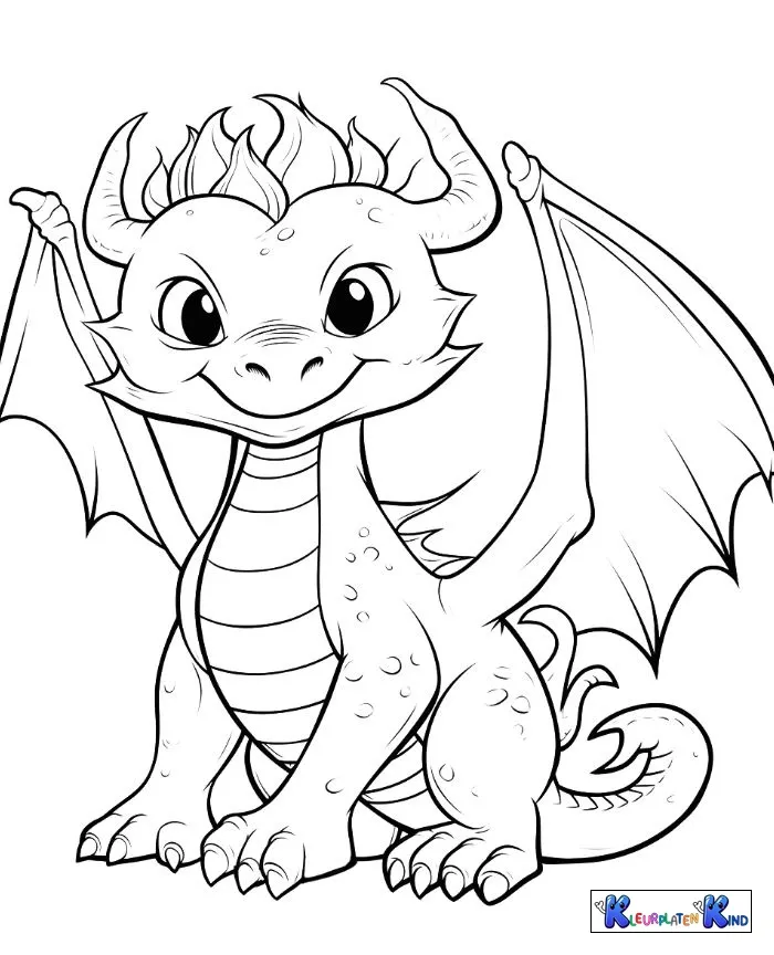 19 Draak kleurplaten prachtige gratis