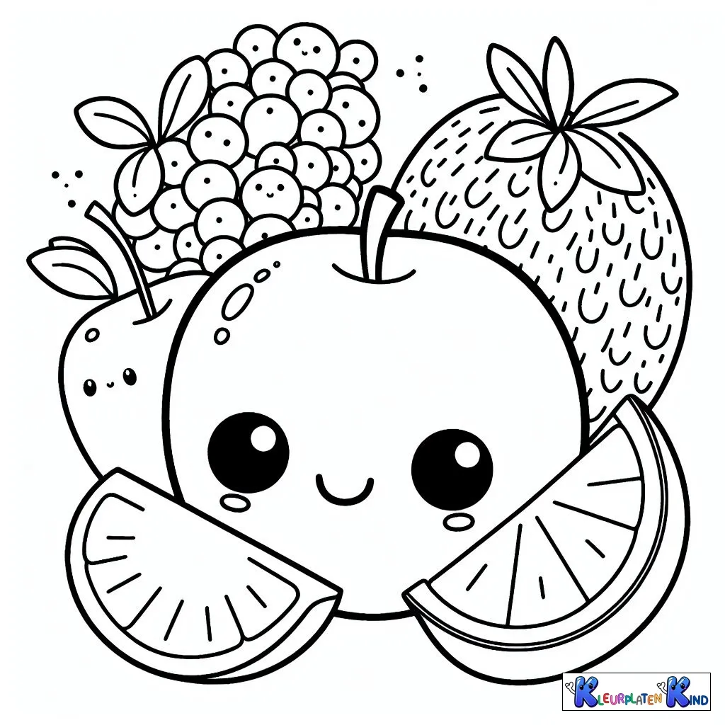19 leuke fruit kleurplaten om gratis te printen