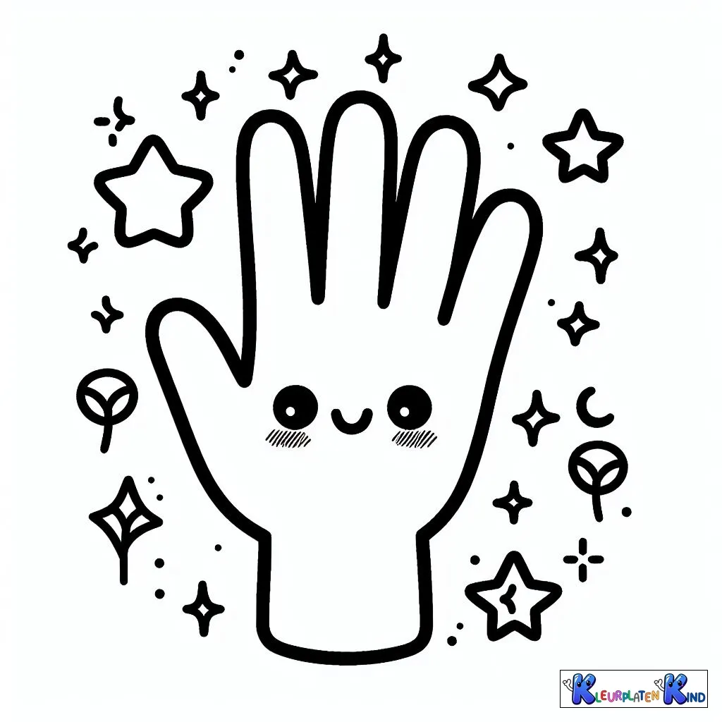 15 Hand kleurplaten gratis downloaden PDF