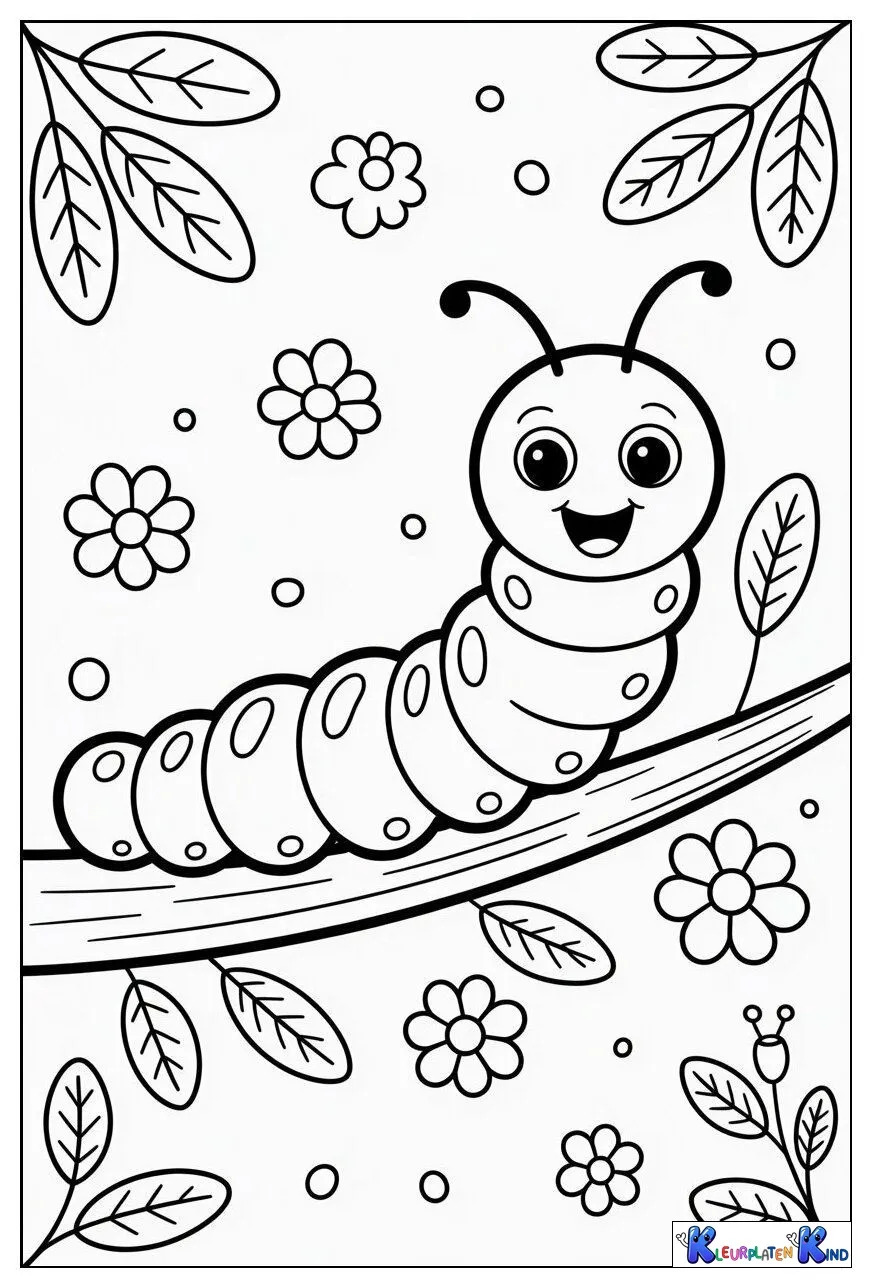 13 leukste rups kleurplaten gratis downloaden