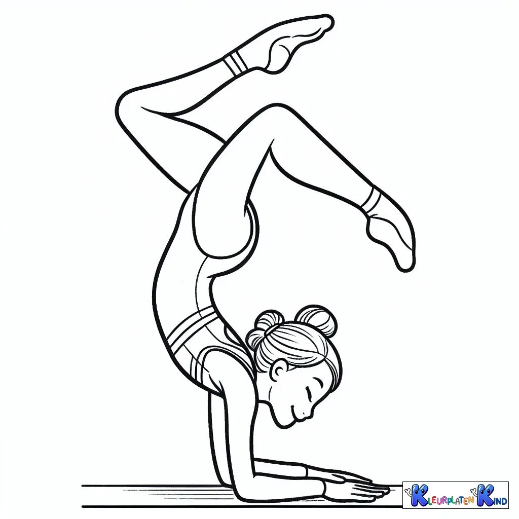 11x Kleurplaat turnen gratis downloaden