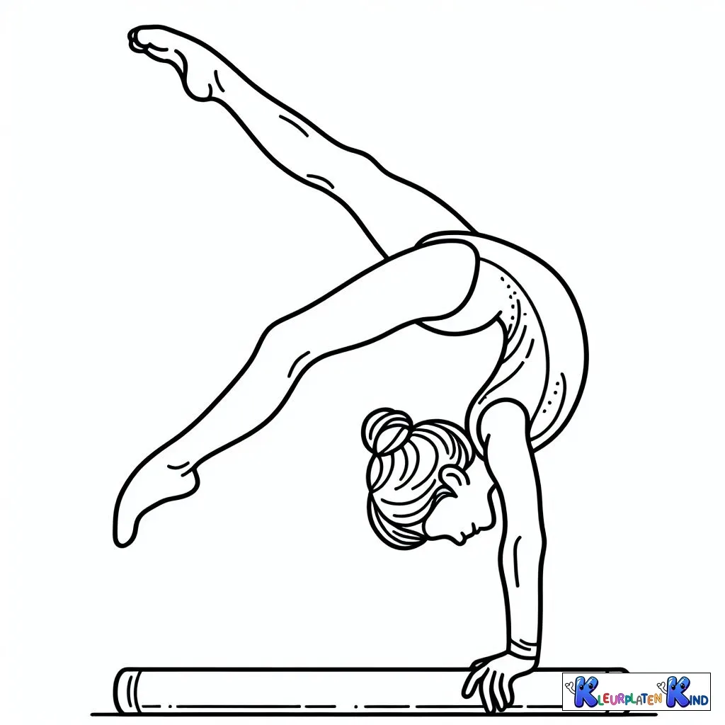 11x Kleurplaat turnen gratis downloaden