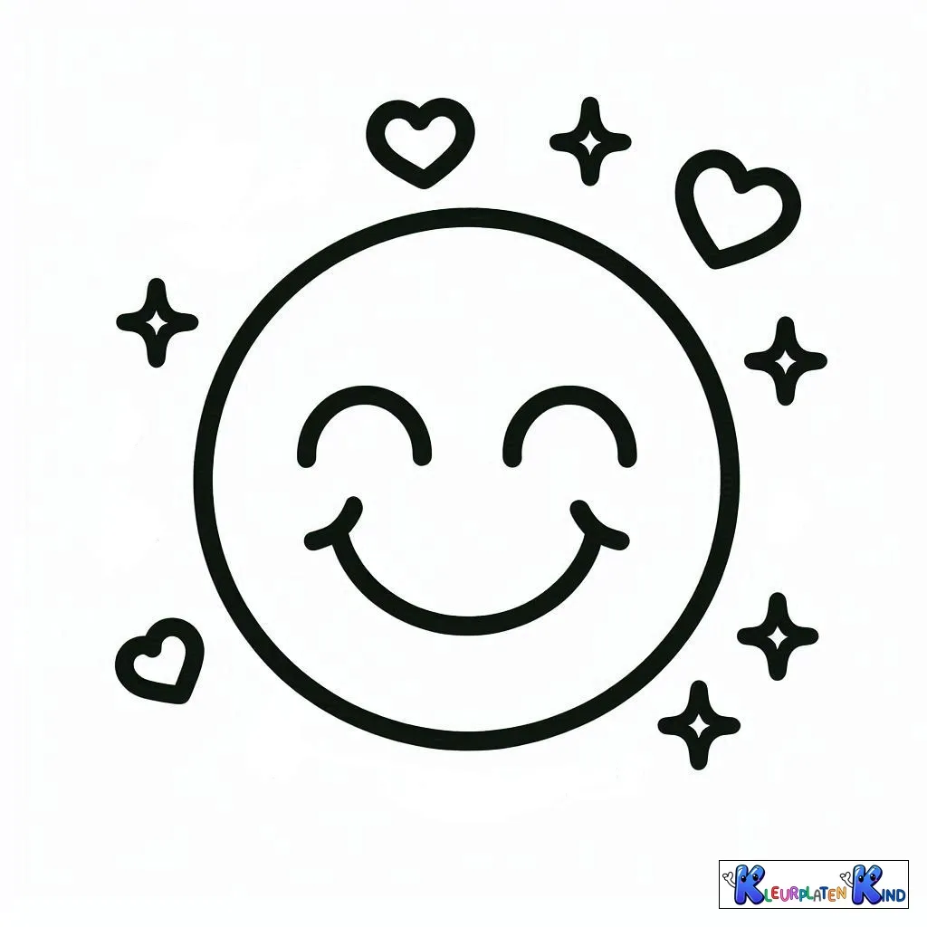 12 leuke smiley kleurplaten gratis PDF