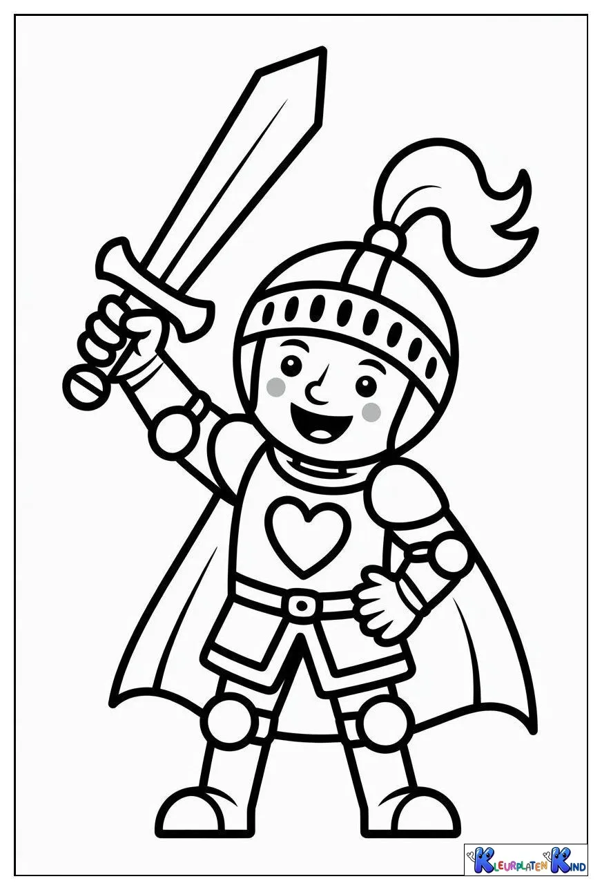 30 stoere ridder kleurplaten om gratis te printen