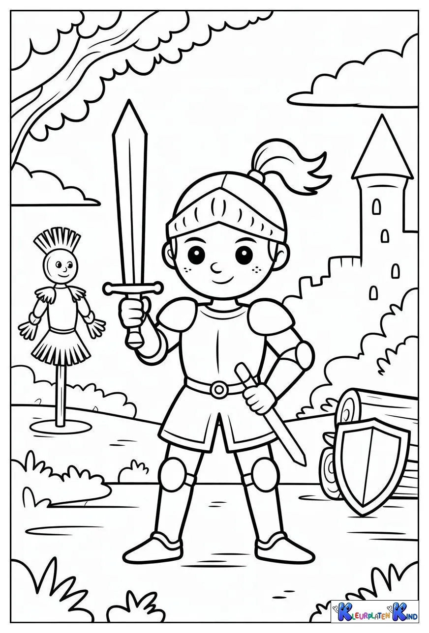 30 stoere ridder kleurplaten om gratis te printen
